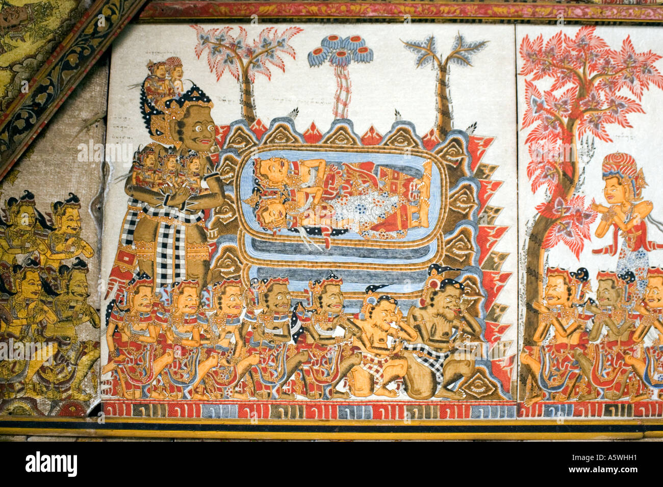 Ceiling panel Kertha Gosa (Hall of Justice) Semarapura Klungkung Bali ...