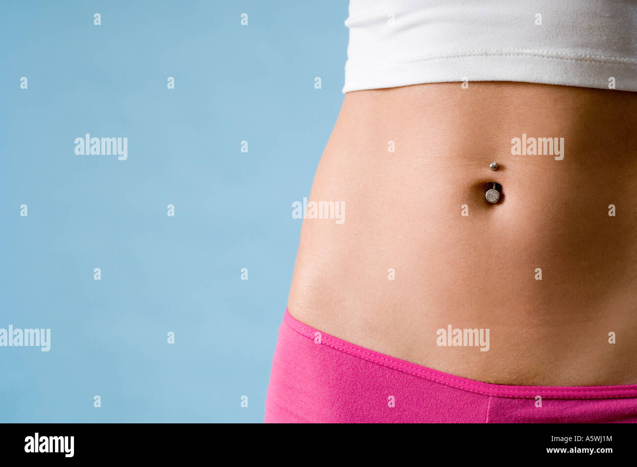 girl with bare midriff Stock Photo - Alamy