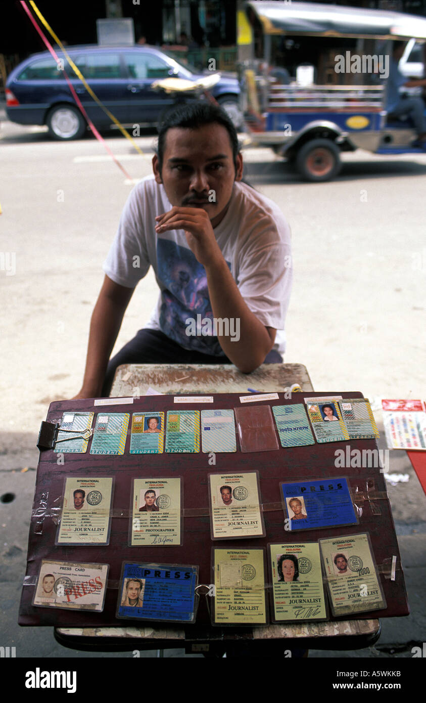Bangkok selling fake identity papers on khao san road Stock Photo - Alamy