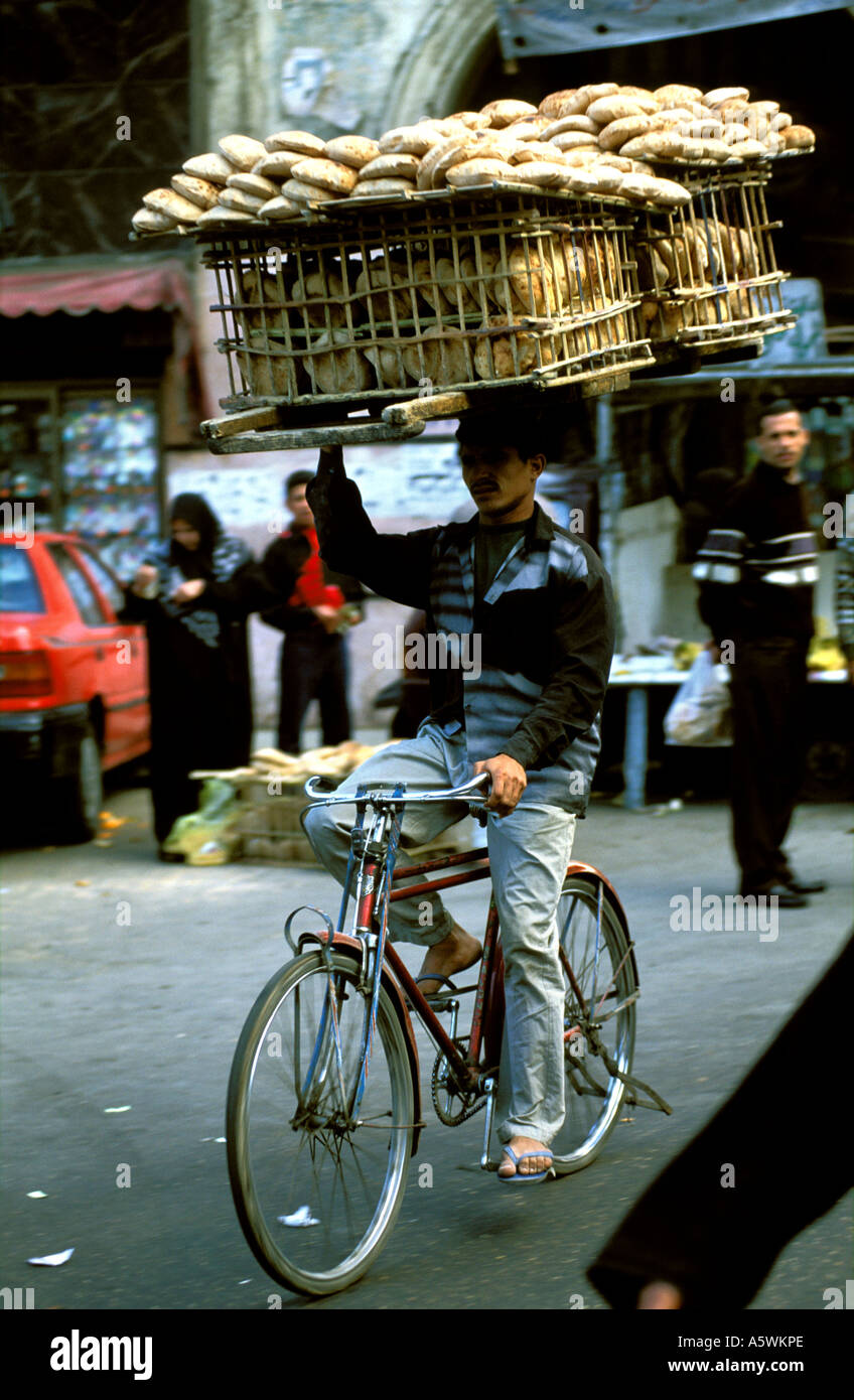 Cairo transport of bread Stock Photo - Alamy