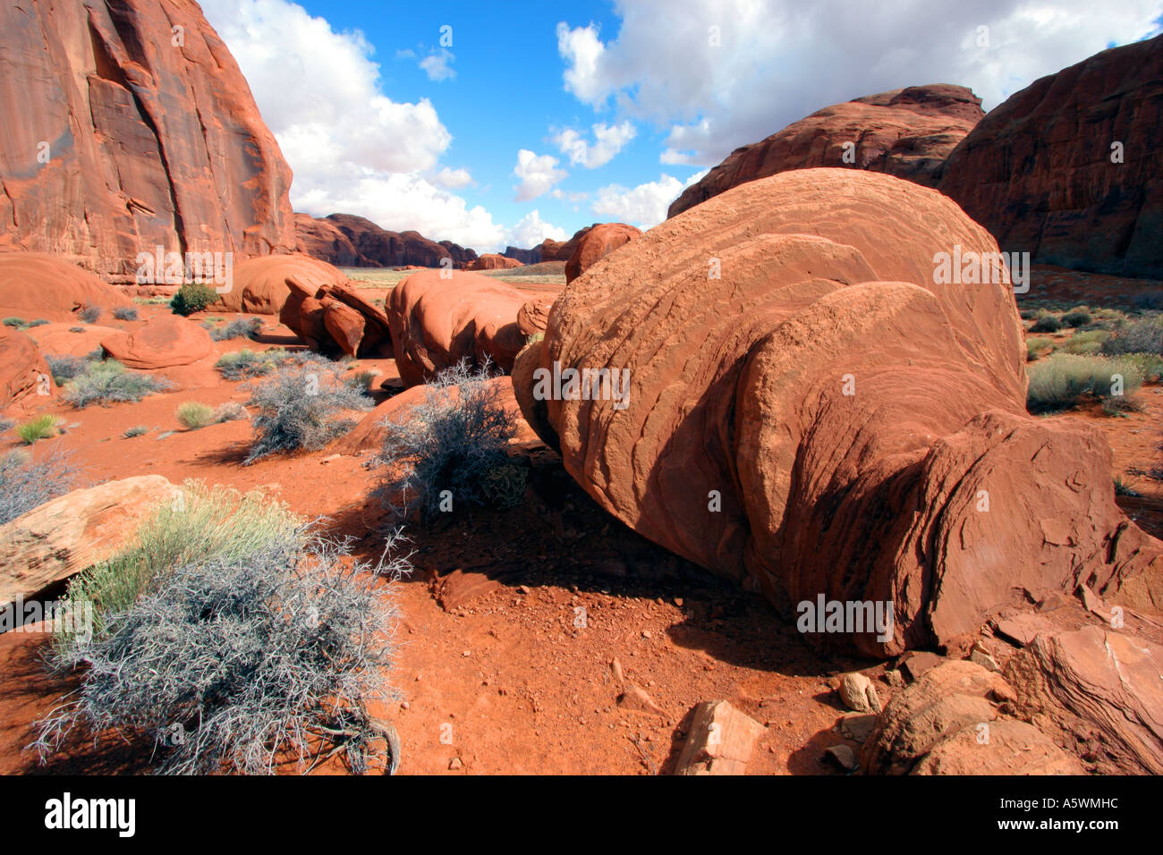 rounded rocks,monument valley Stock Photo - Alamy