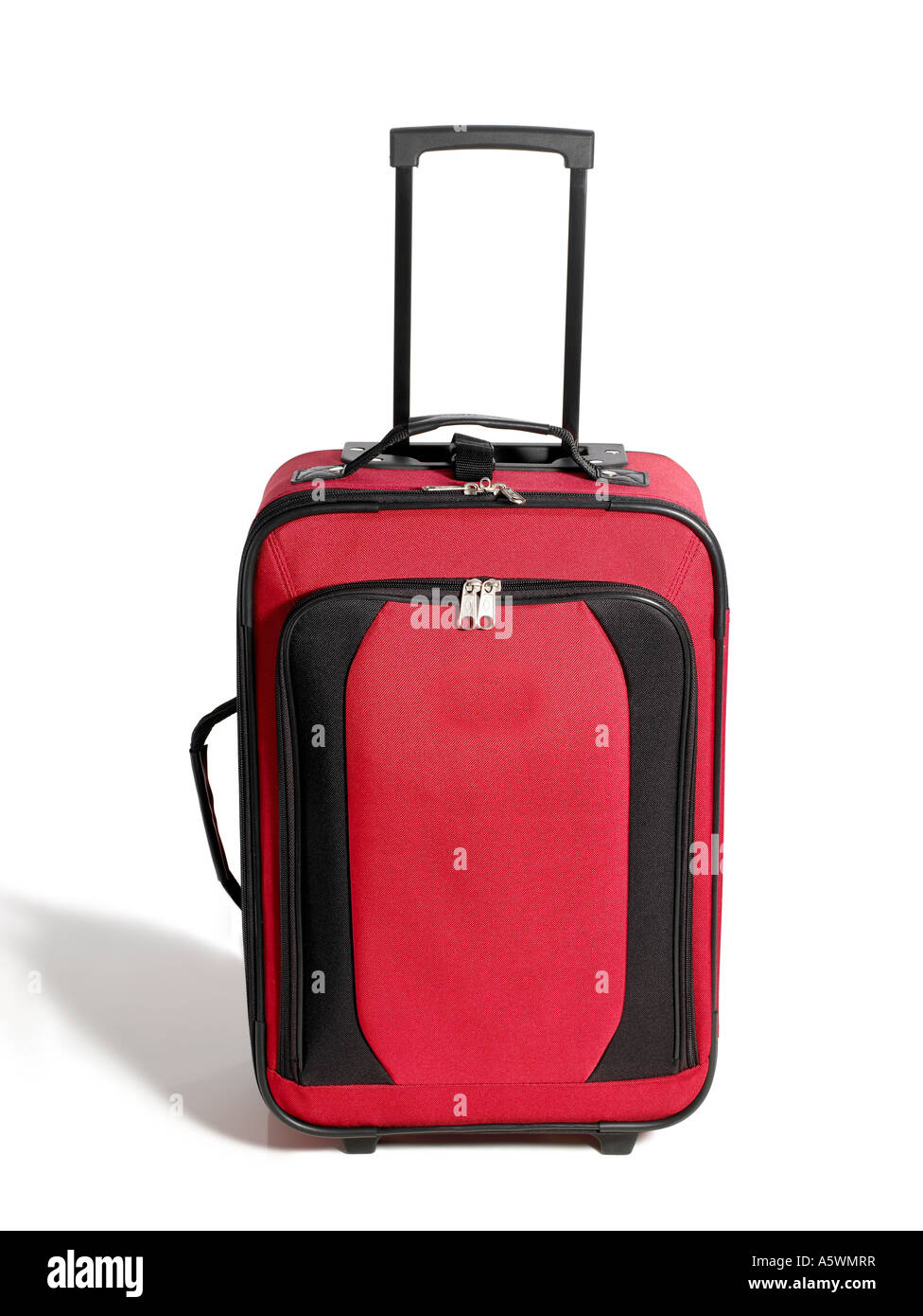 Red Suitcase travel traveling carry on pulls bag valise overnight ...
