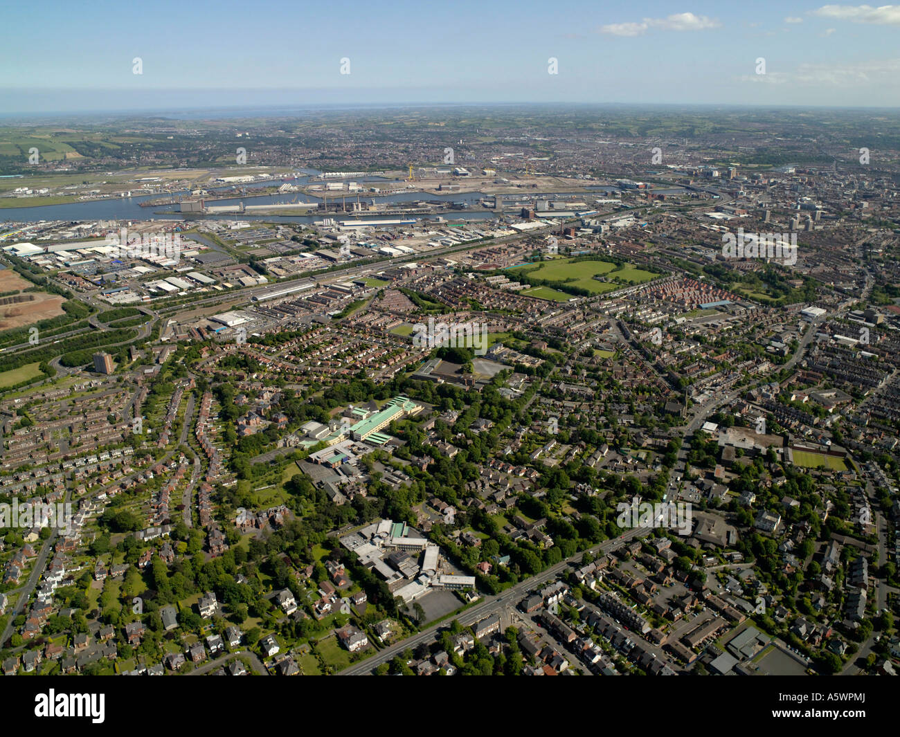 Belfast Aerial, Northern Ireland West Belfast Stock Photo - Alamy