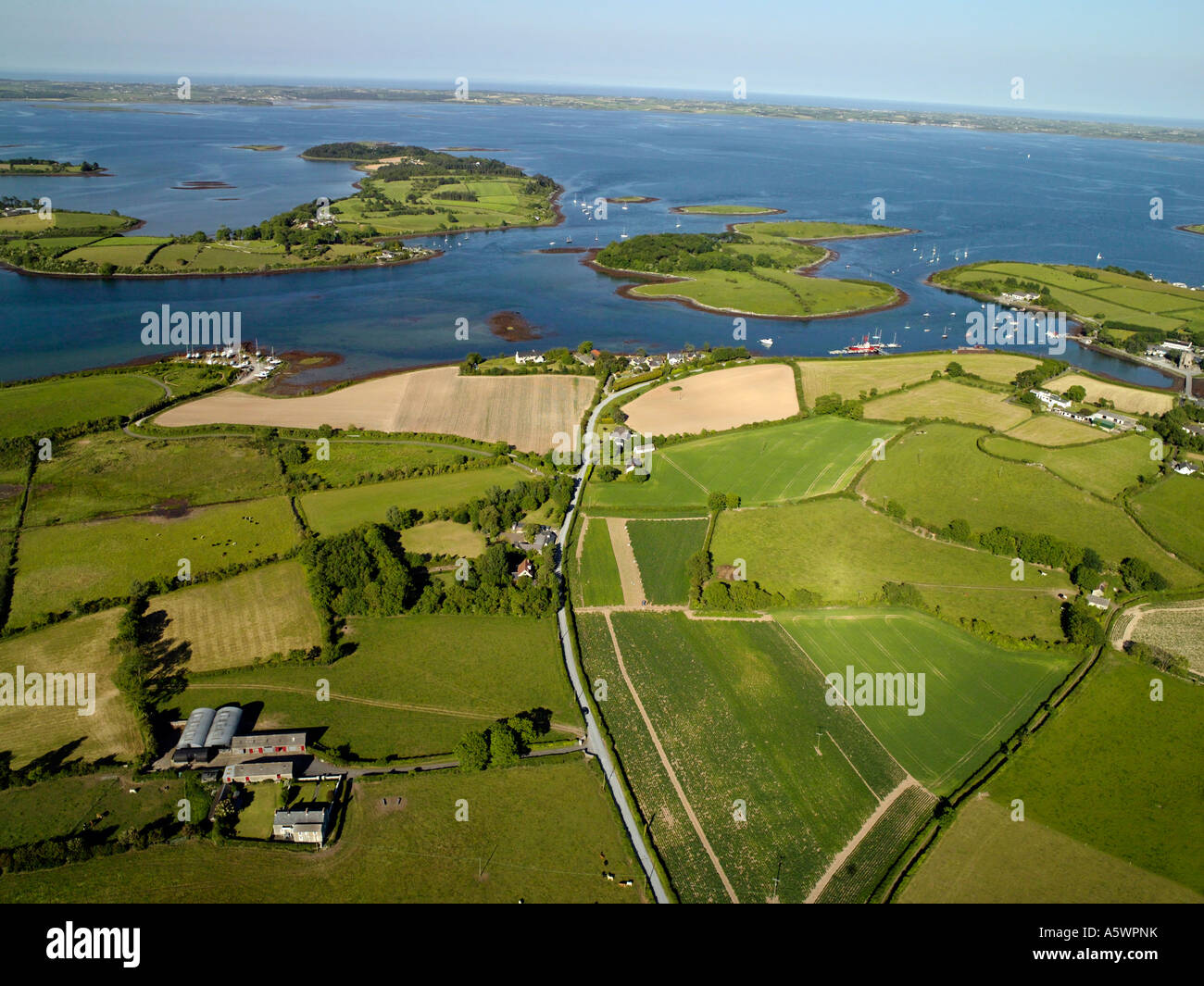 Strangford Lough Aerial, Co. Down, Northern Ireland ,Whiterock Stock ...