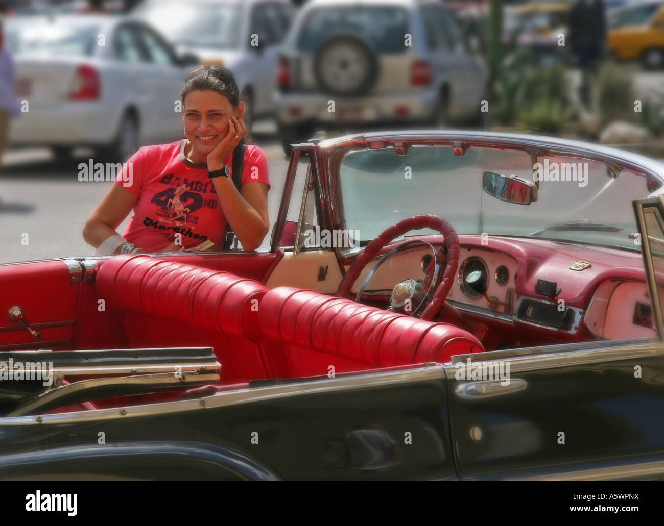 Classic convertible girl hi-res stock photography and images - Alamy