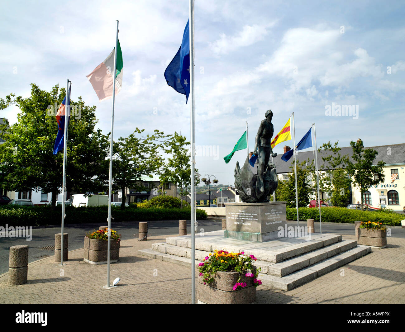 Crossmaglen, Co. Armagh, Northern Ireland , IRA memorial Stock Photo ...
