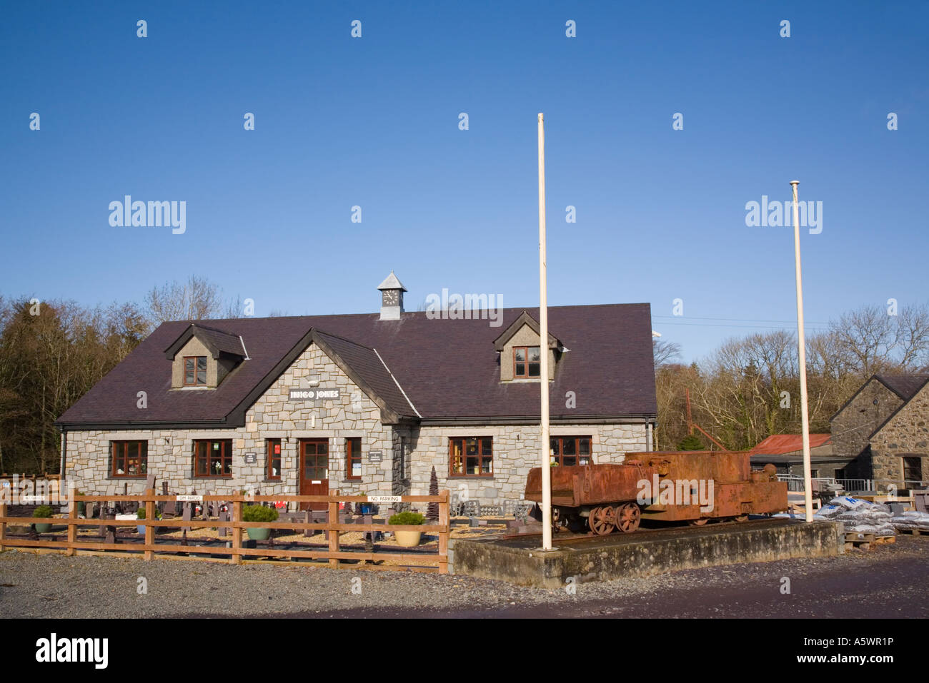 Inigo Jones Slate Works main building from outside Y Groeslon ...
