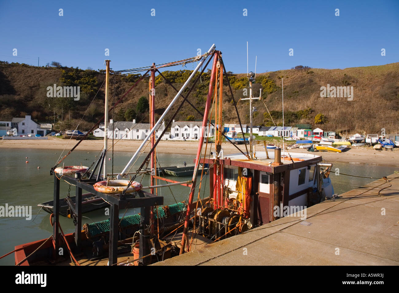 Penrhyn Nefyn small fishing port in Porth Nefyn Bay Llyn peninsula ...