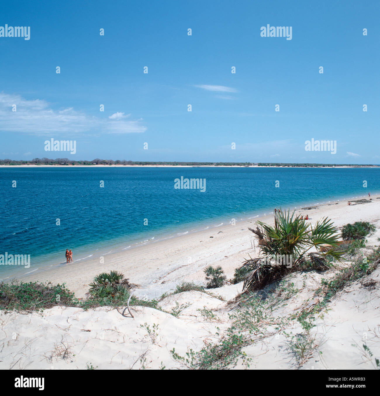 Peponi Beach with Manda Island in the distance, Lamu Island, North ...