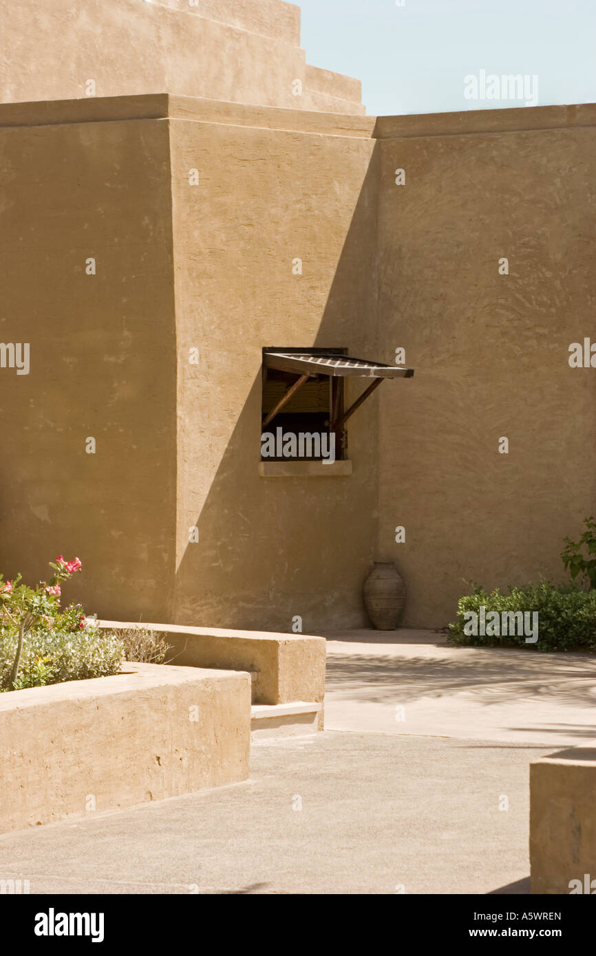 Shuttered window open in a courtyard corner Stock Photo - Alamy