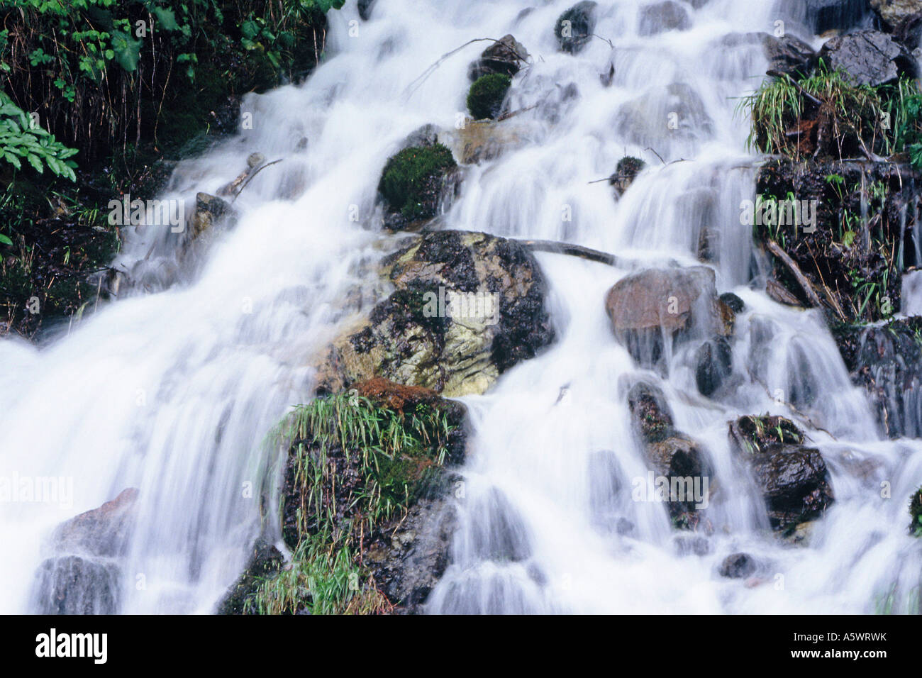 Waterfall in Lleida province, Spain. Pyrenees. Val d'aran Stock Photo ...