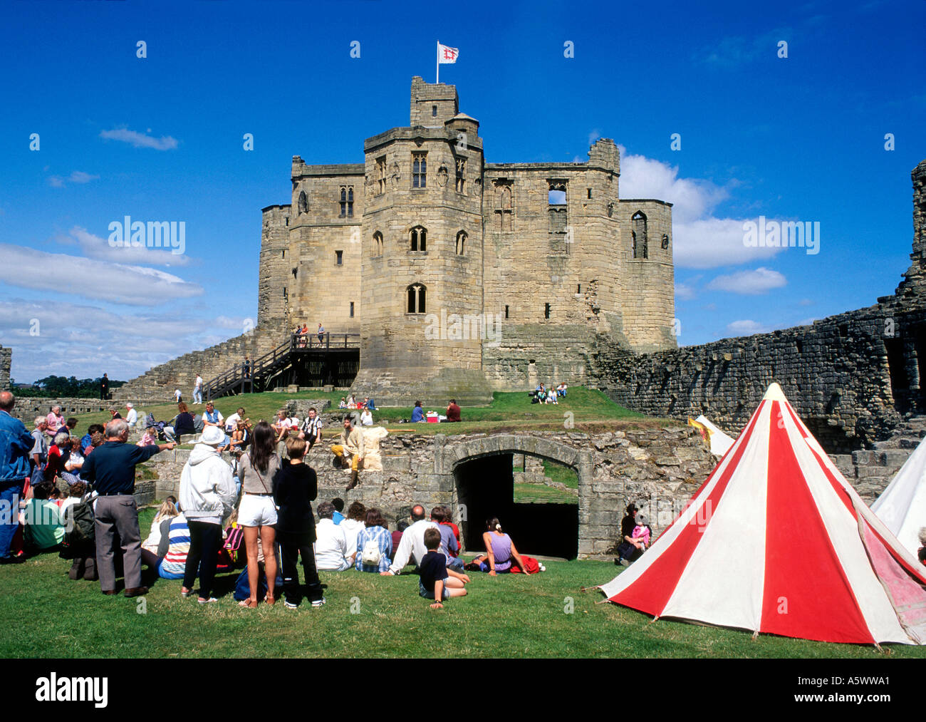 Warkworth Castle Northumberland England UK Medieval Castle Borders ...