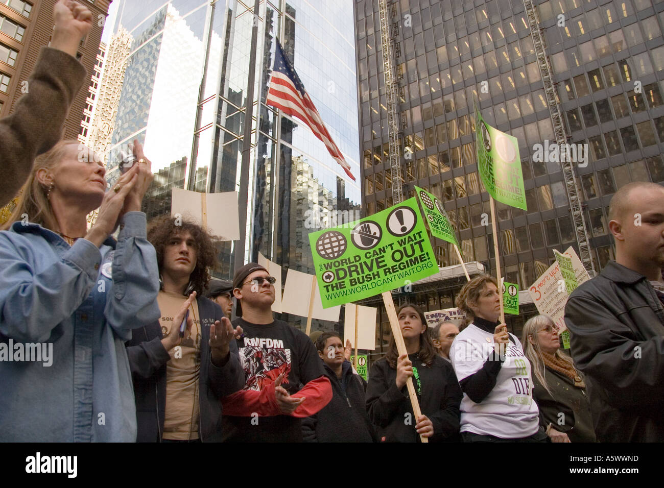 Anti war protest Chicago Illinois USA November 2005 Stock Photo - Alamy