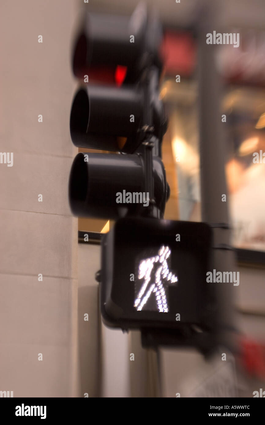 Traffic light walk signal Michigan Avenue Chicago Illinois USA Stock ...