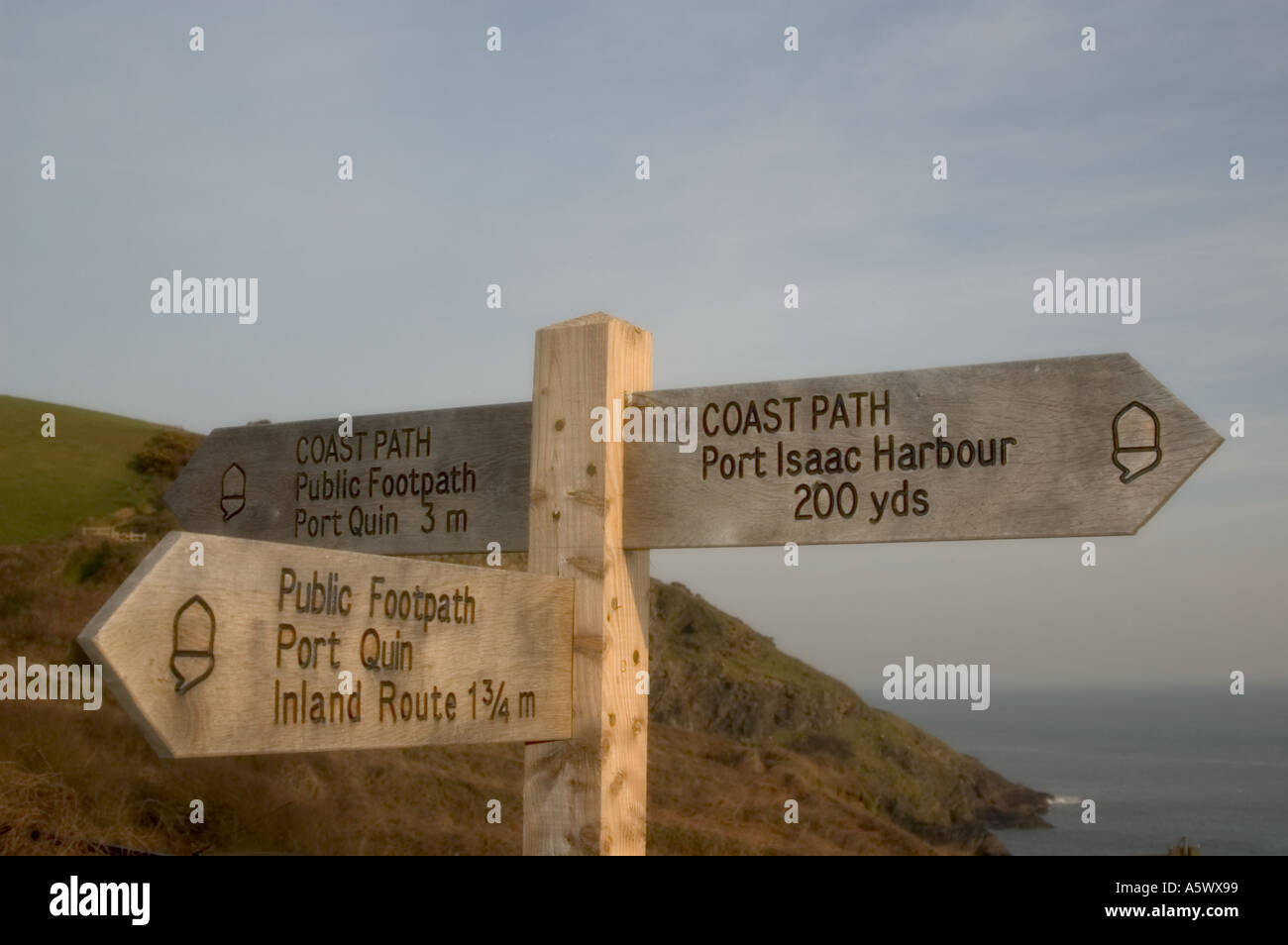 Port Isaac sign Stock Photo - Alamy