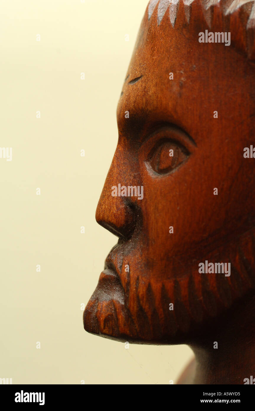Profile of a carved Monks Face Stock Photo - Alamy