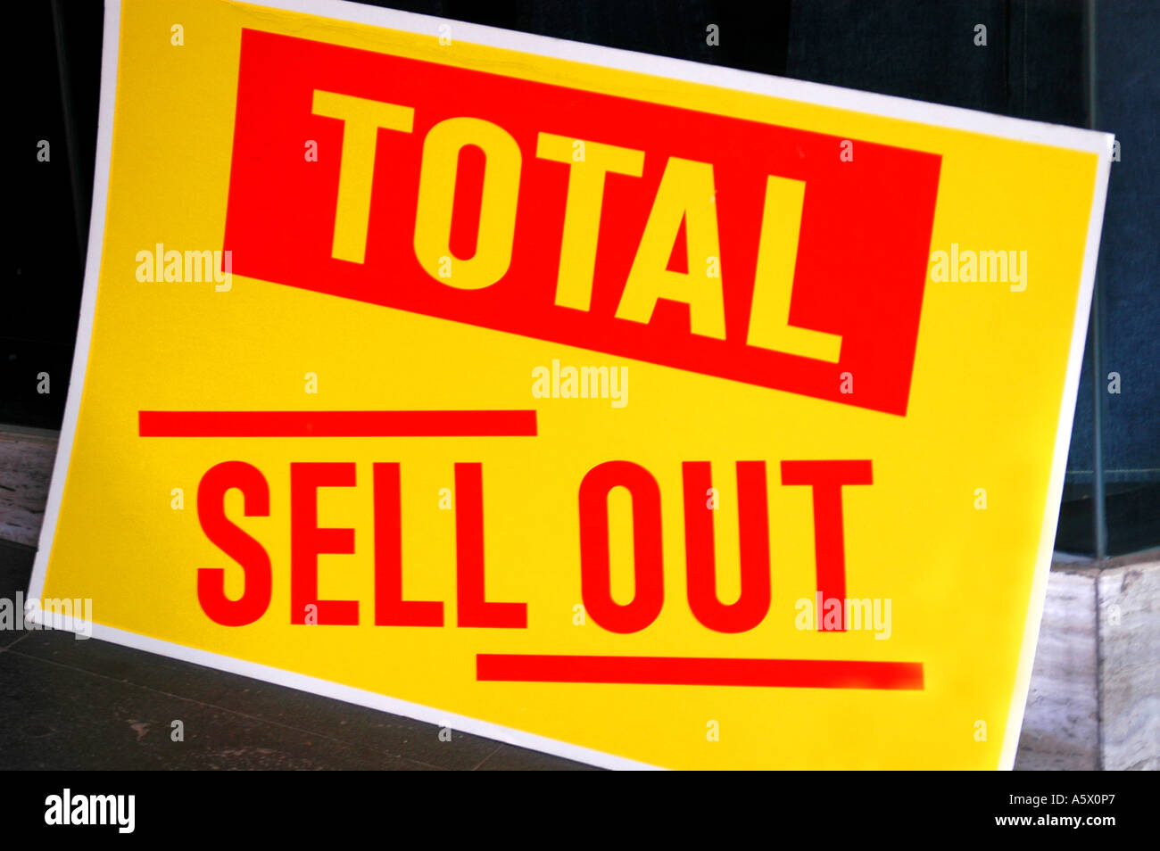 Total Sell Out Stock Photo - Alamy
