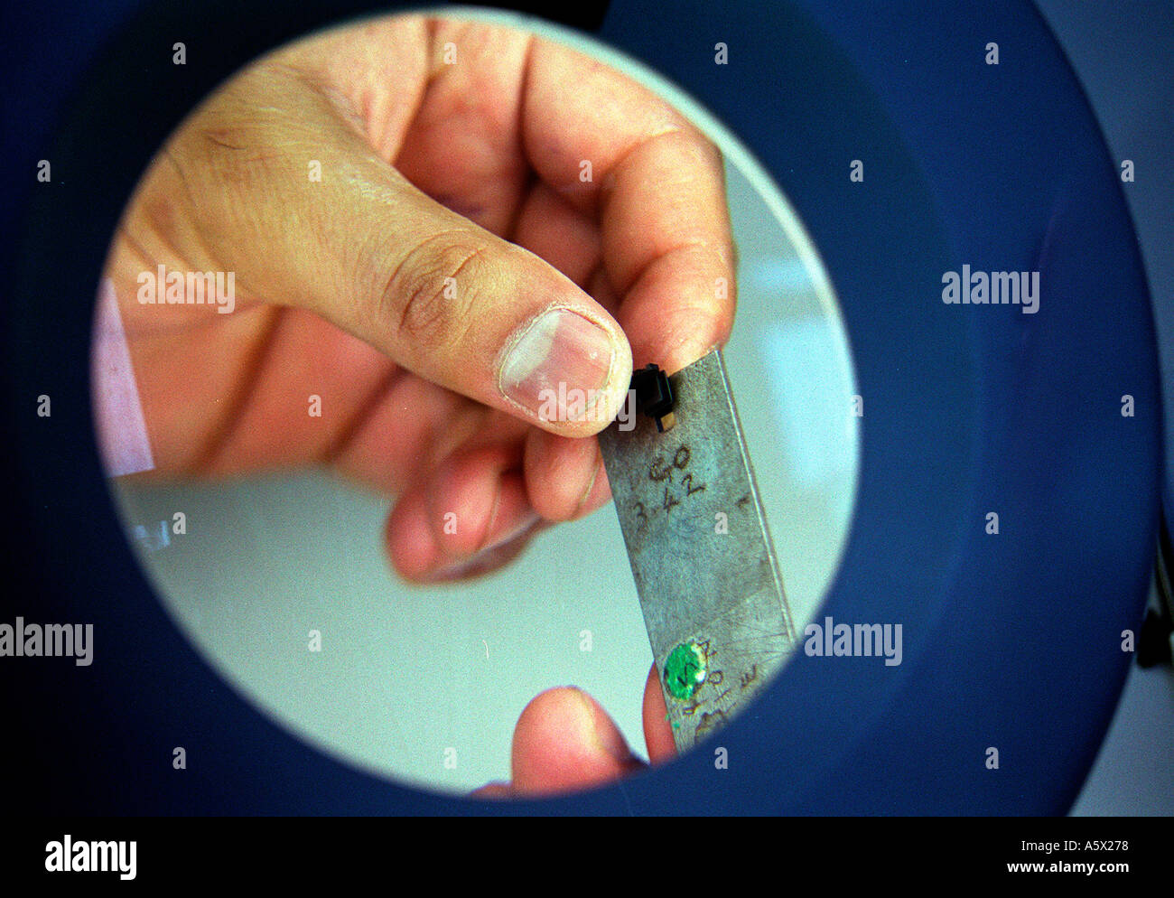 Quality control checking the quality of the injection moulding Stock ...