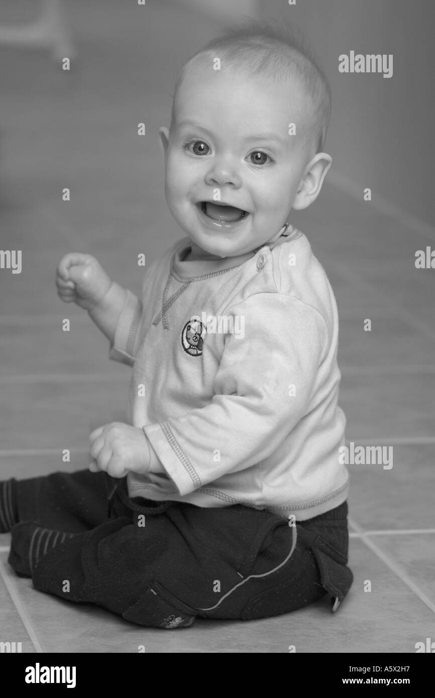 Smiling baby boy Stock Photo - Alamy