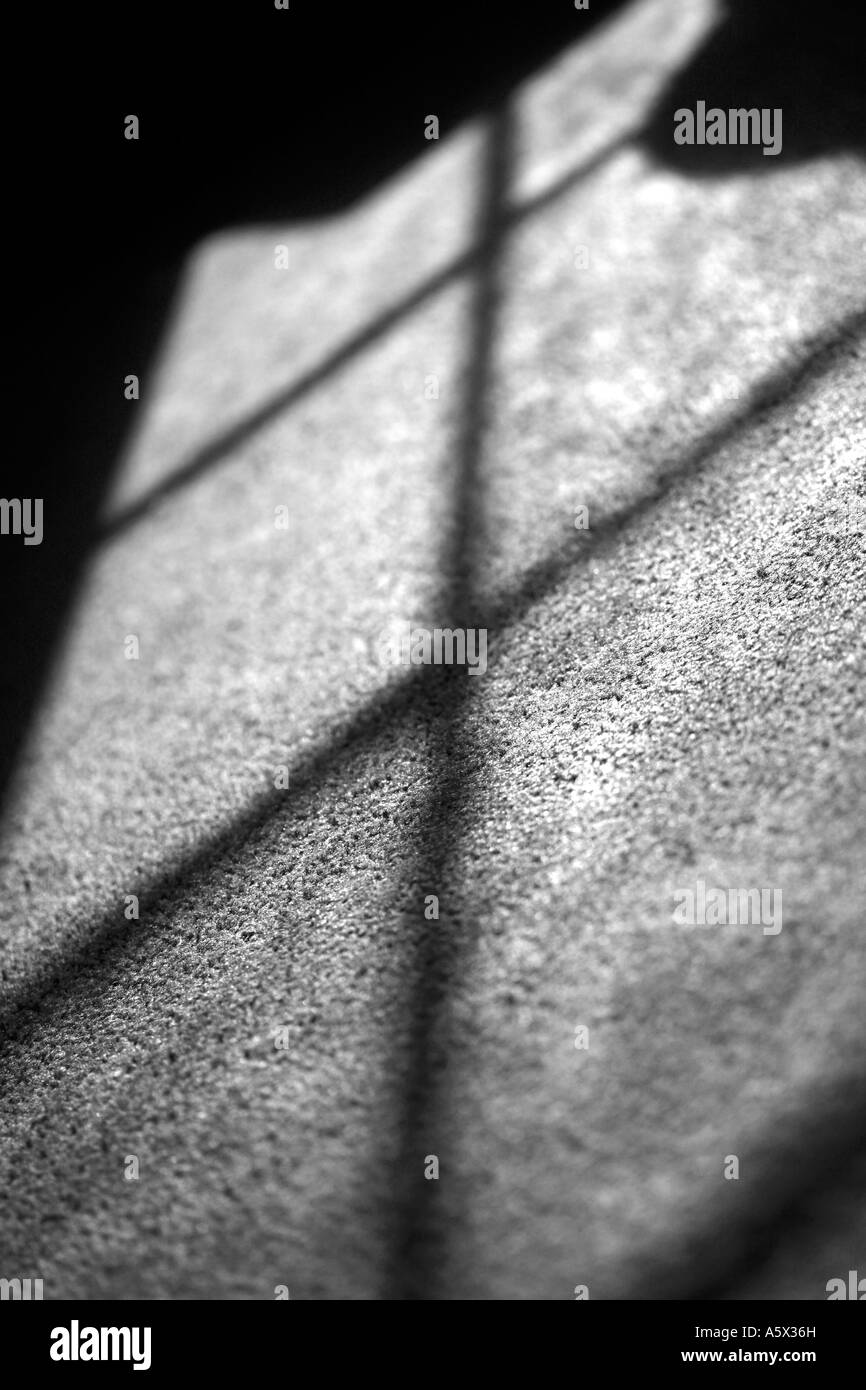 Black and white shadow of window pane Stock Photo - Alamy
