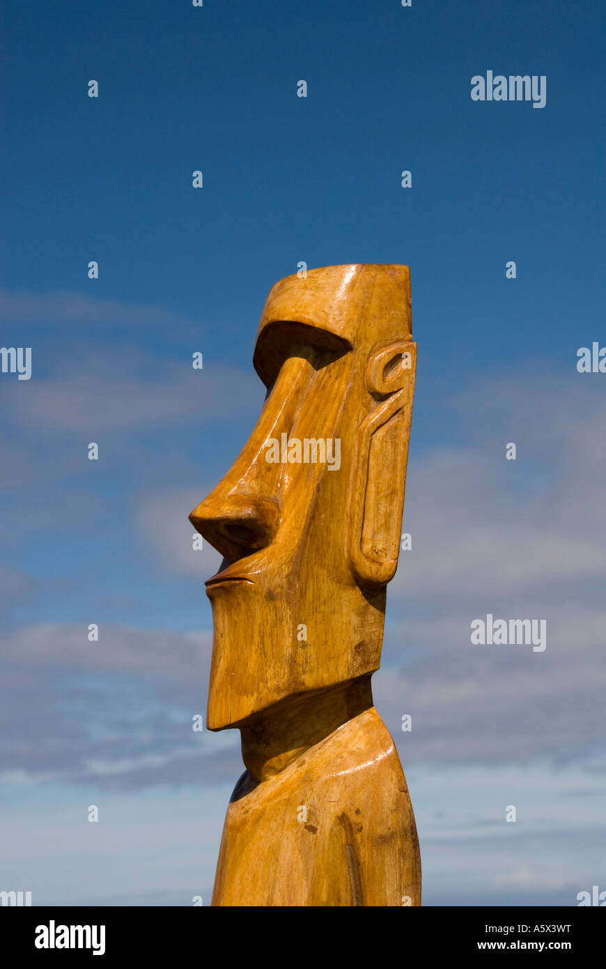 Chile Easter Island Crafts sellers create wood story boards shell ...