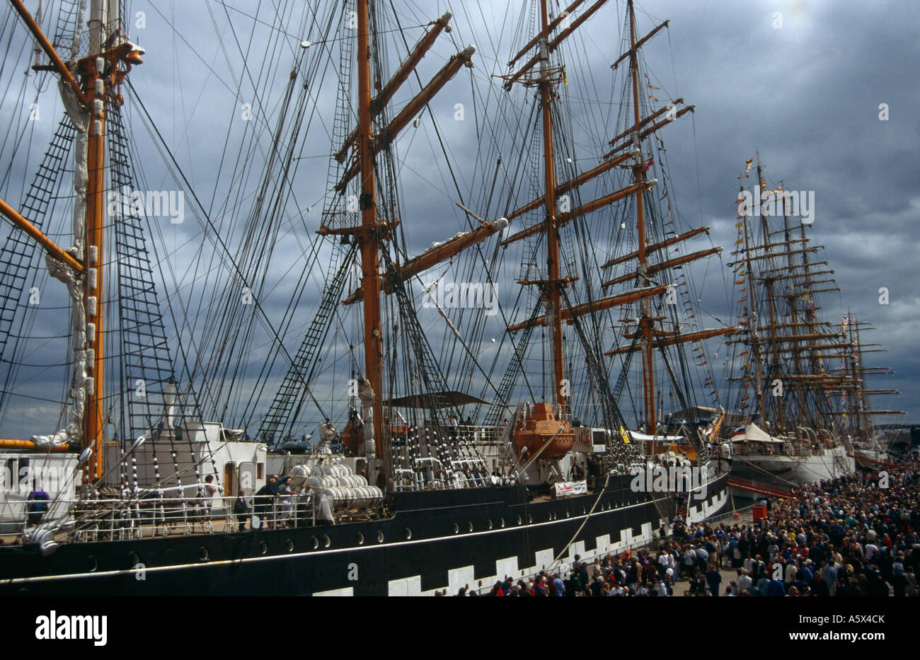 Tall Ships berthed in Leith Harbour, the Tall Ships Race Event (July ...