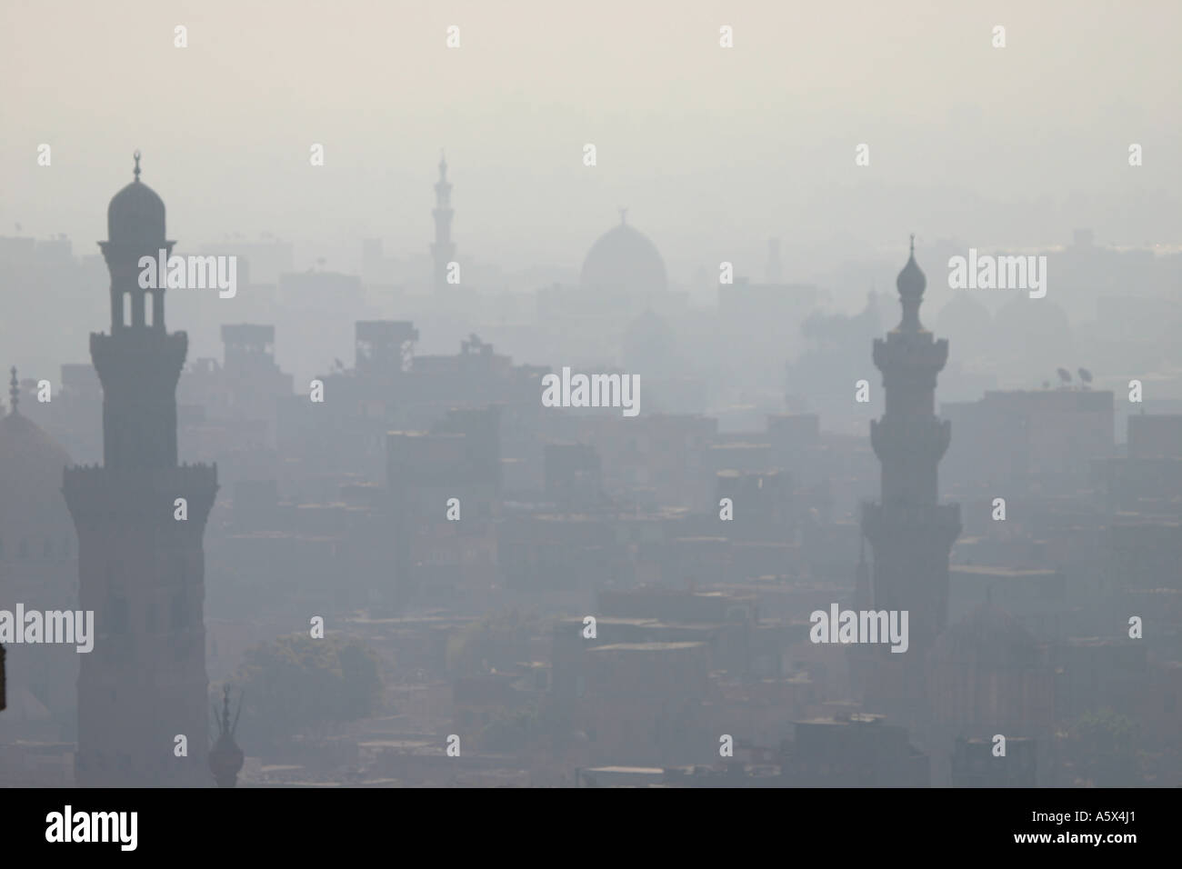 Panorama of Cairo in Pollution Stock Photo - Alamy