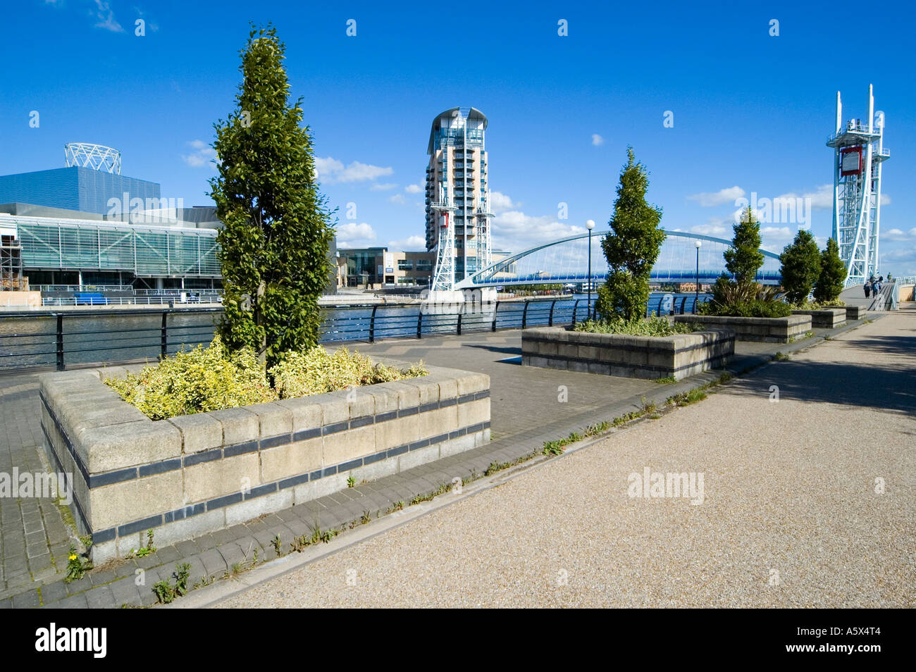 The Lowry and the Imperial Point apartment block from Trafford Wharf ...