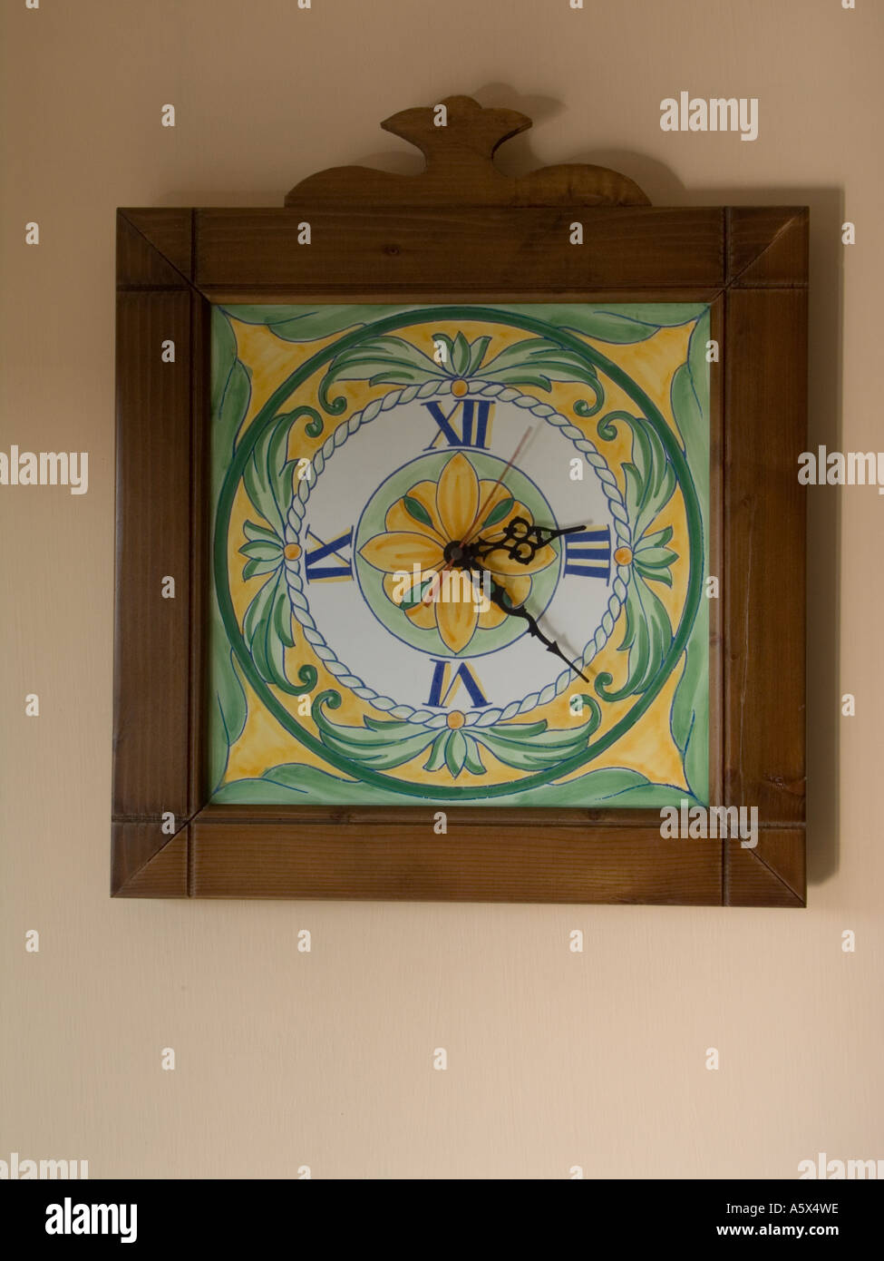 Clock clock ceramic porcellain clock in a frame hi-res stock ...