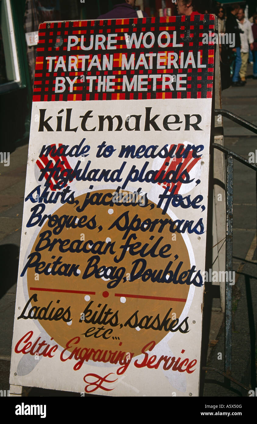 Kiltmaker sign hi-res stock photography and images - Alamy