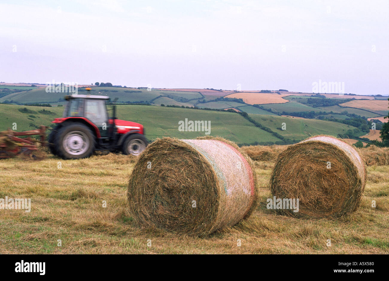 Hay Making In North Dorset county England UK Stock Photo - Alamy
