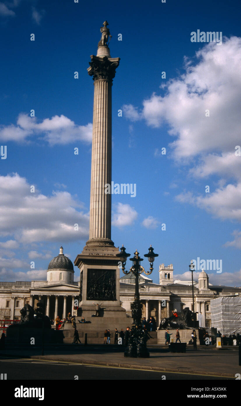 Nelson's Column and The National Gallery, Trafalgar Square, Westminster ...