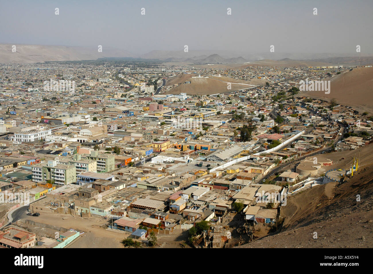 View of Arica as seen from the Morro de Arica, Chile, South America ...
