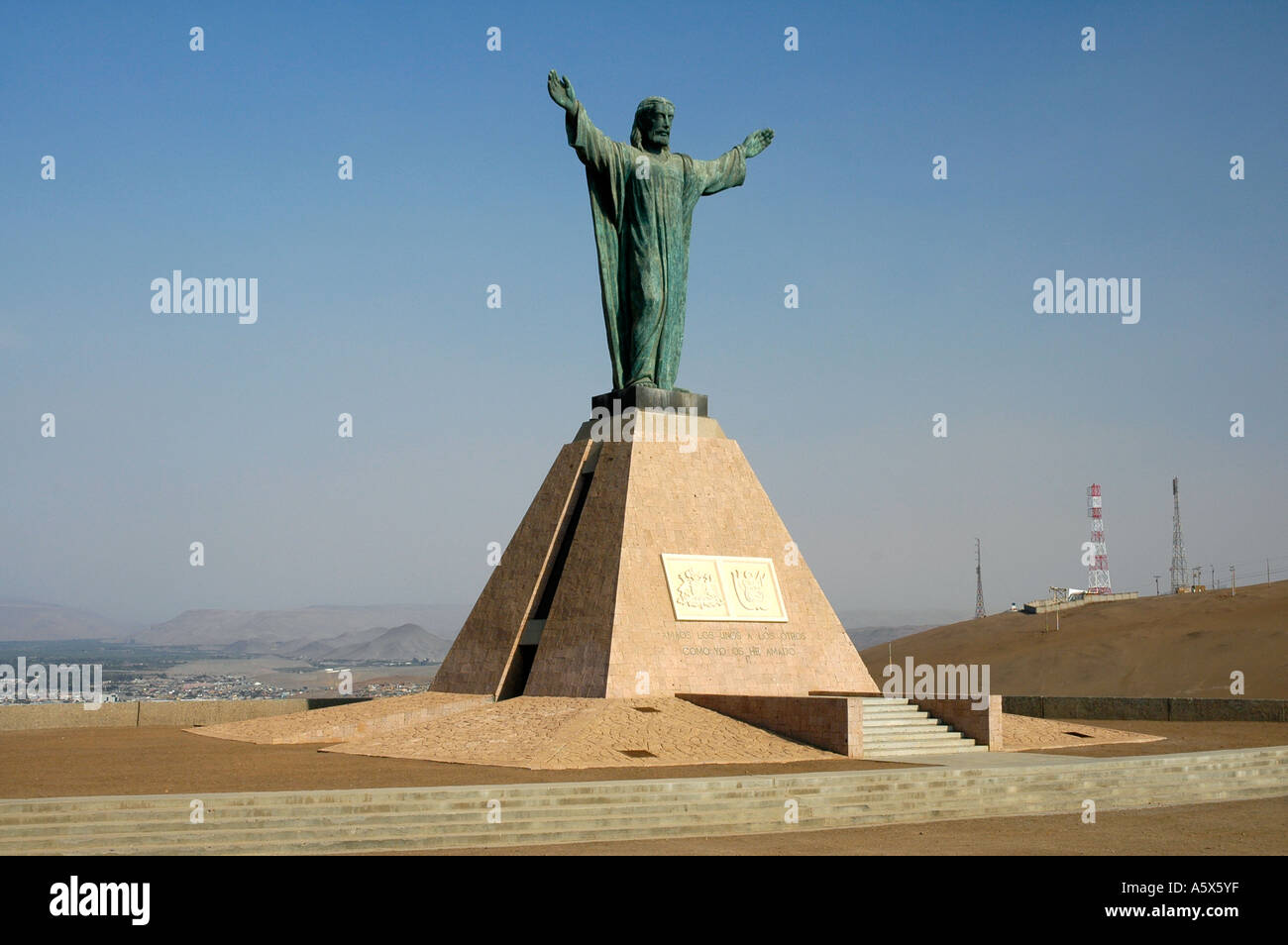 Jesus Christ monument symbolizing the friendship between Chile and Peru ...