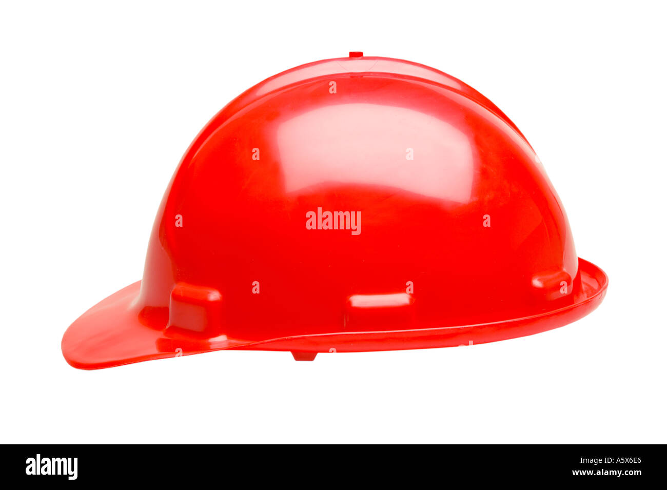 RED HARD HAT SAFETY HELMET ON WHITE BACKGROUND Stock Photo - Alamy