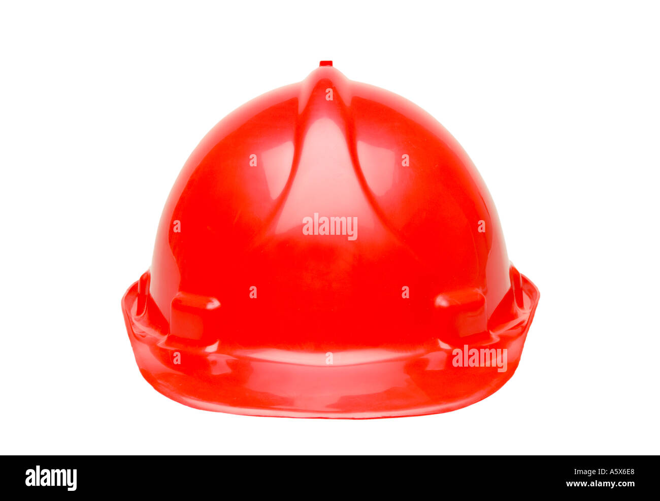 RED HARD HAT SAFETY HELMET ON WHITE BACKGROUND Stock Photo - Alamy