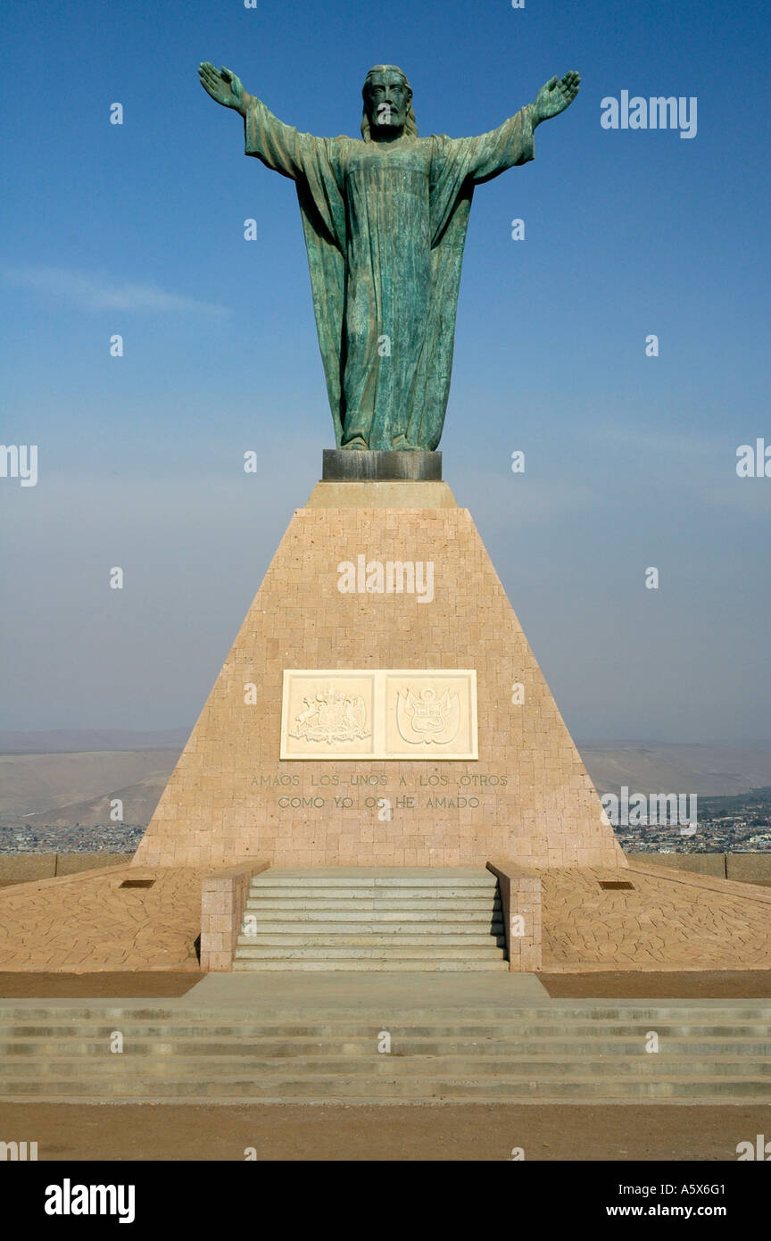 Jesus Christ monument symbolizing the friendship between Chile and Peru ...