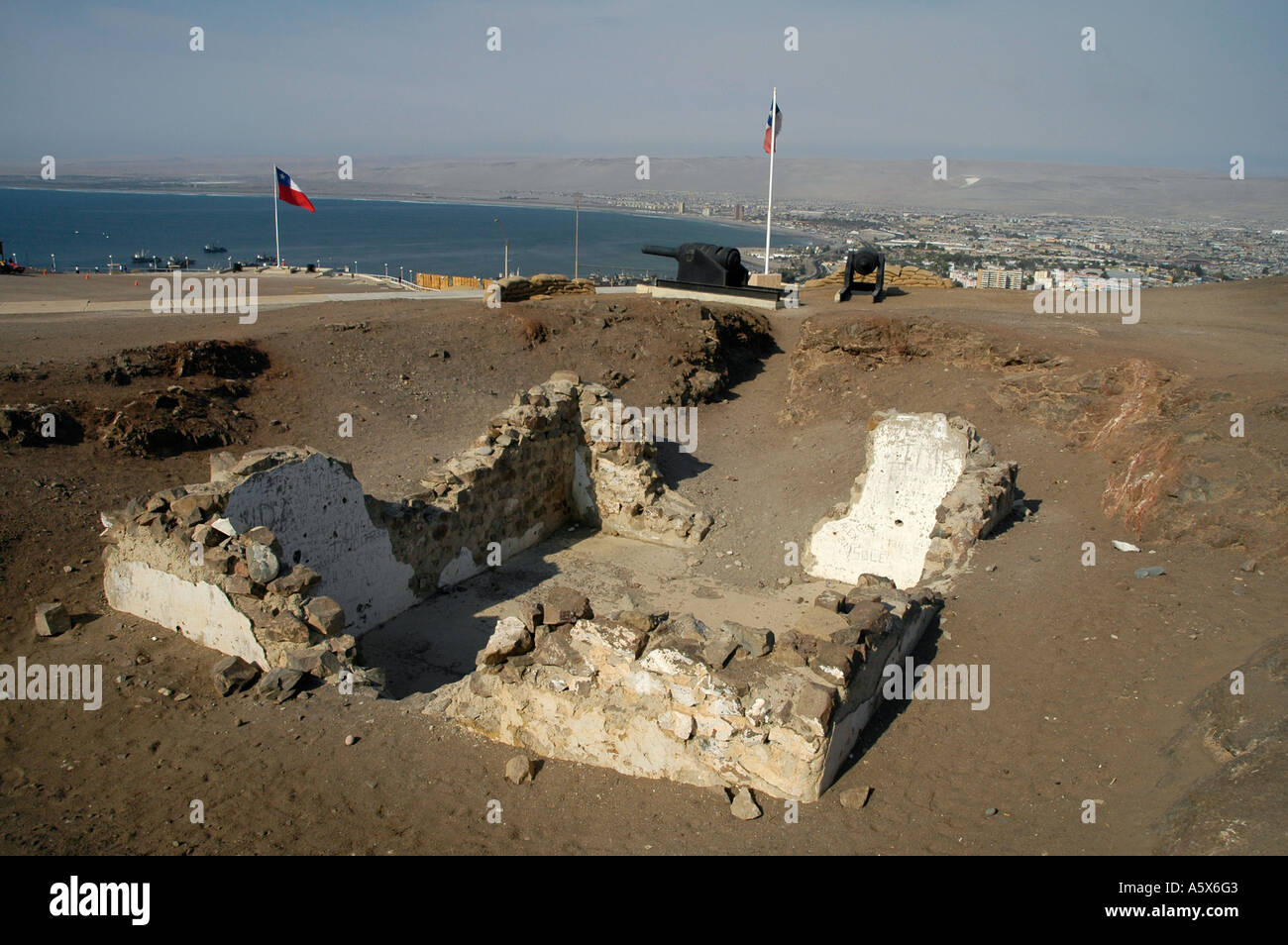Monument and ruin of War of the Pacific on the Morro de Arica, Arica ...