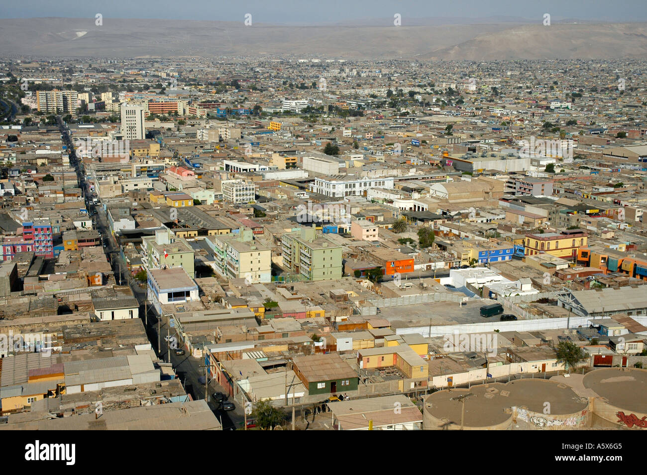 View of Arica as seen from the Morro de Arica, Chile, South America ...