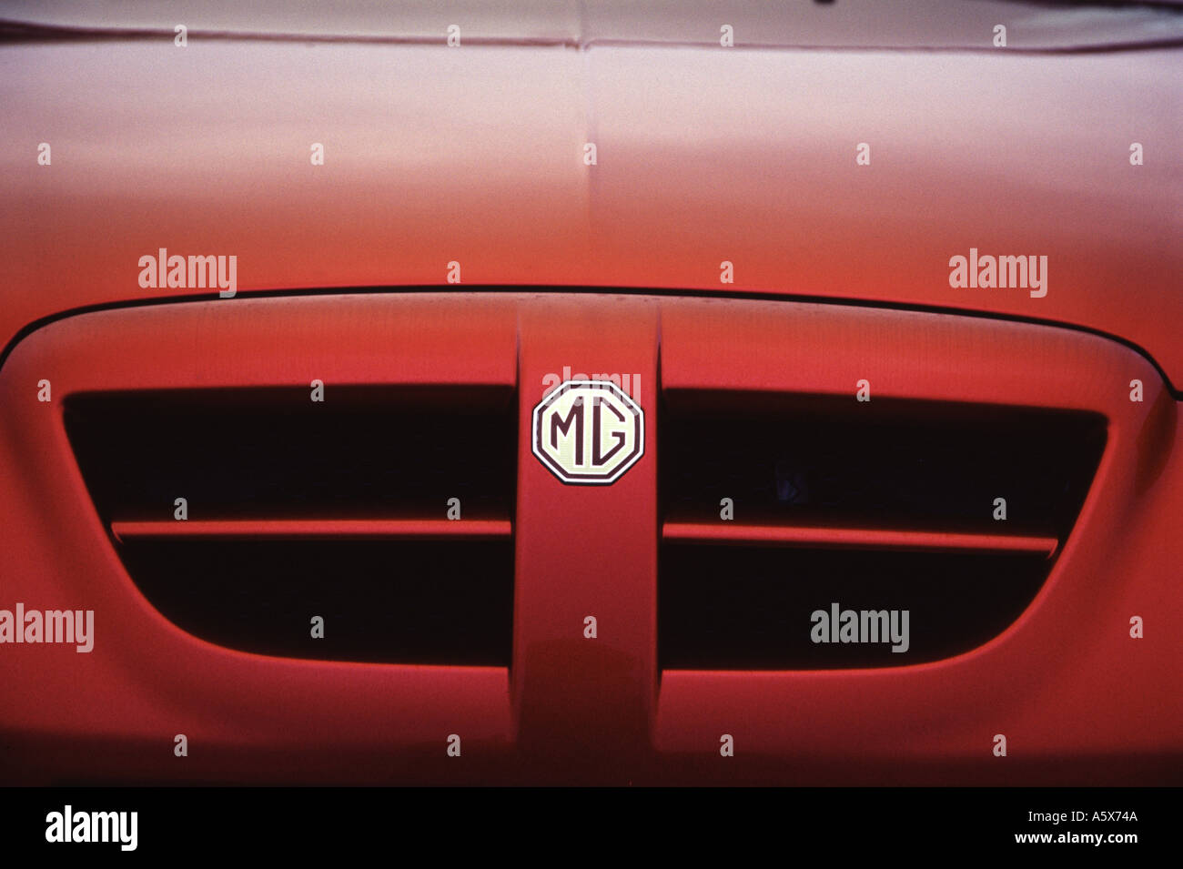 MG Rover V12 in red front grill Stock Photo - Alamy