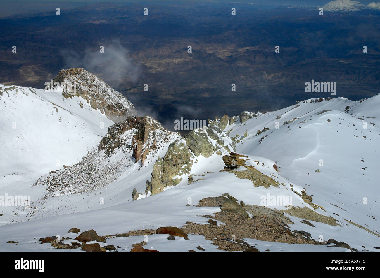 View from the summit of Chachani, Peru, South America Stock Photo - Alamy