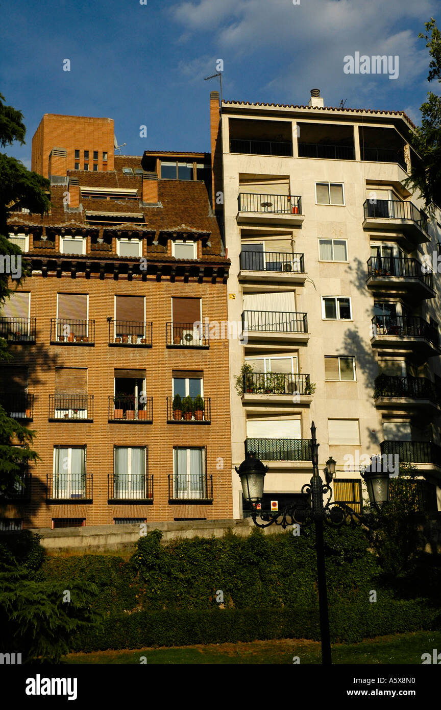 Residencial buildings in central Madrid, Spain, Europe Stock Photo - Alamy