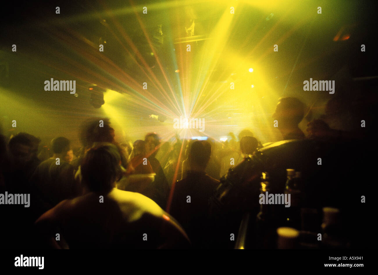 Lasers at Turnmills night club London Stock Photo - Alamy
