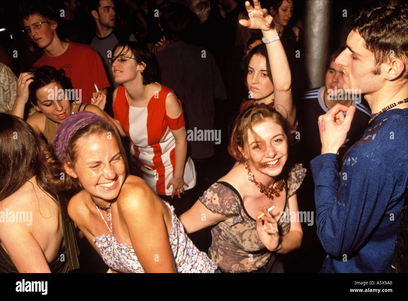 Dancefloor at Way Out East 93ft East night club London Stock Photo - Alamy