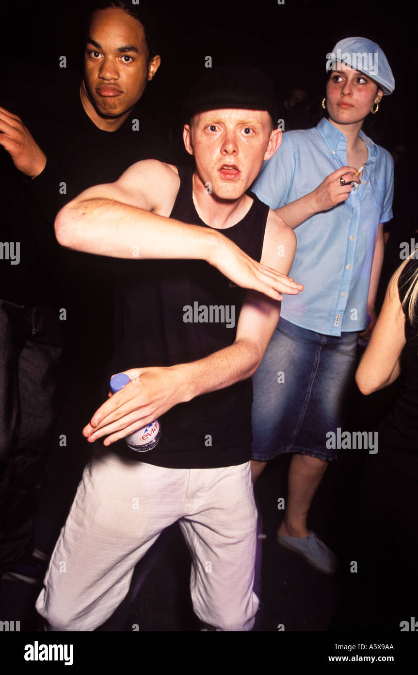 Ravers in crowd dancing at XPRS YRSLF SE1 Arches London Stock Photo - Alamy