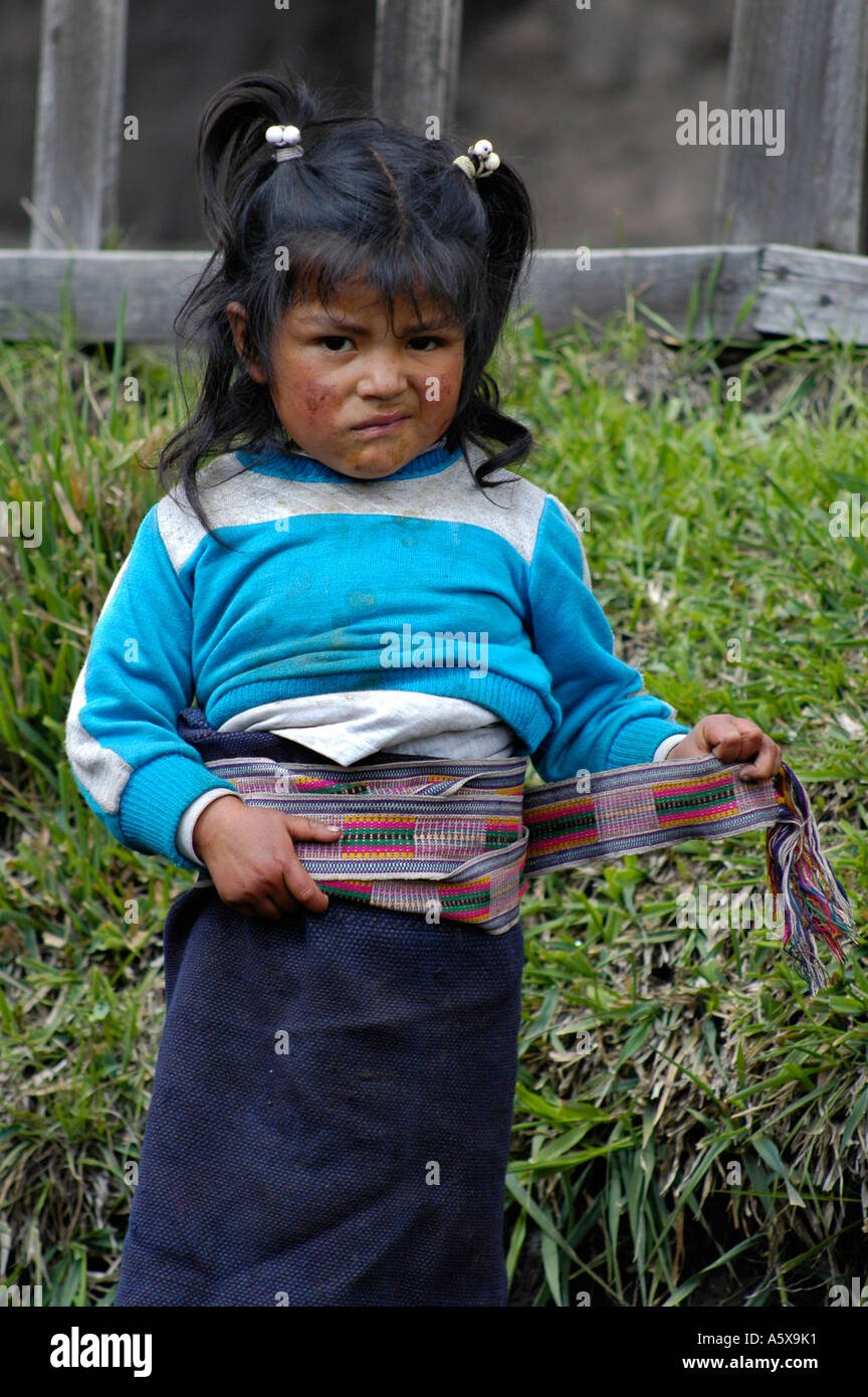 Girl in Pulingue San Pablo, Pulingue San Pablo, Chimborazo Province ...