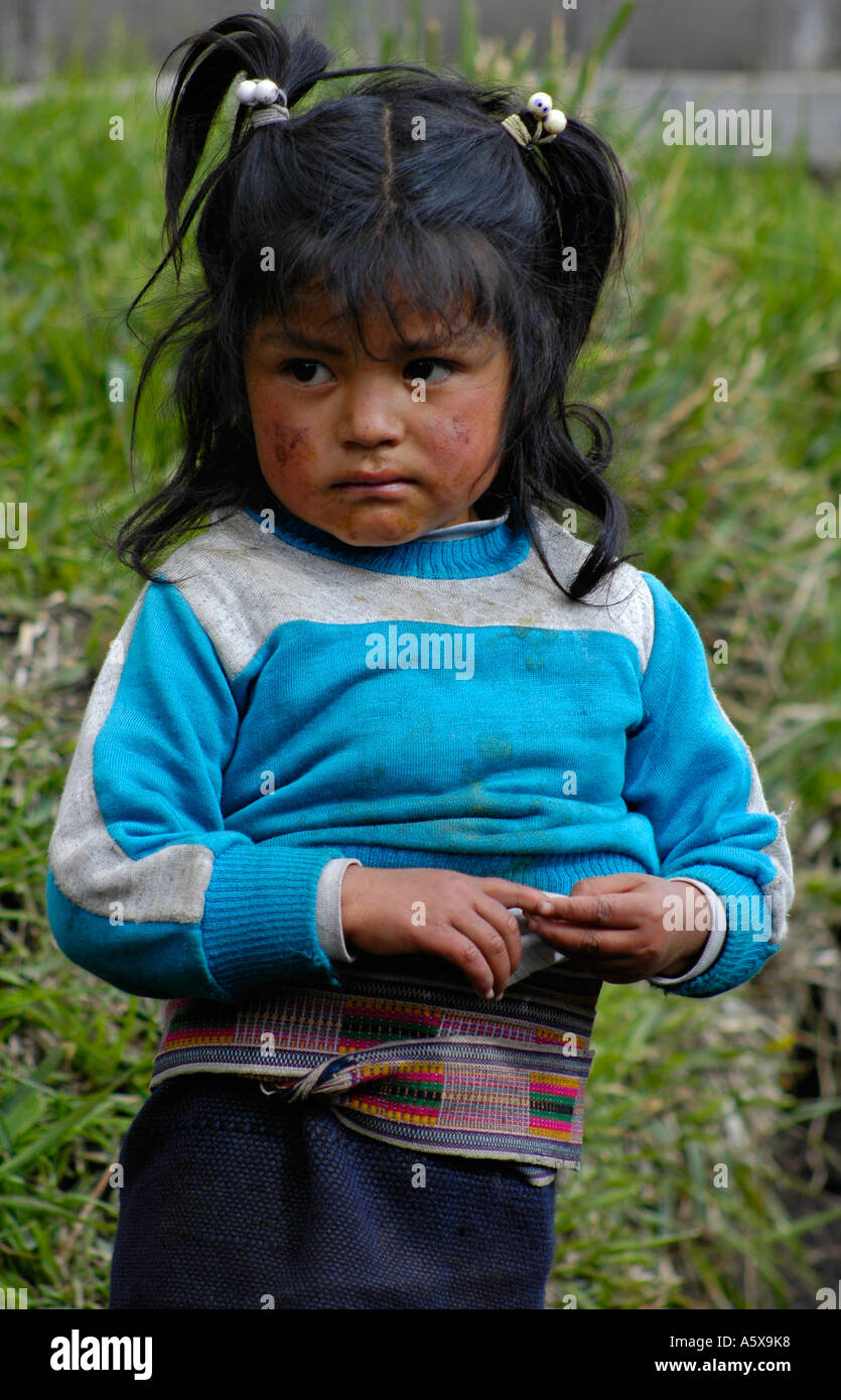 Girl in Pulingue San Pablo, Pulingue San Pablo, Chimborazo Province ...