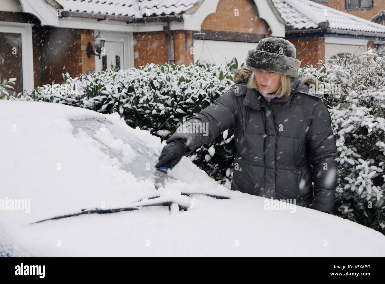 Scraping ice off cars hi-res stock photography and images - Alamy