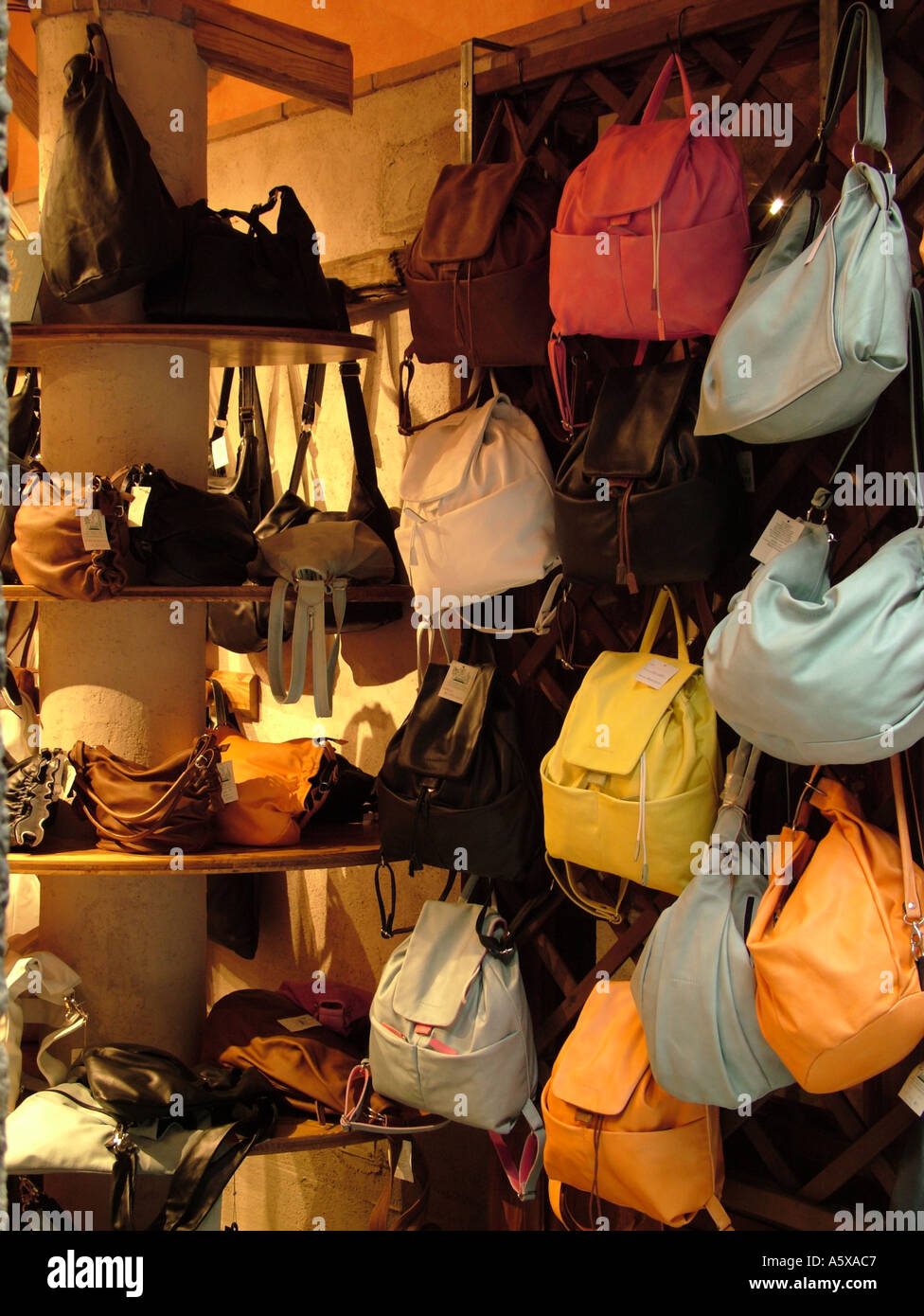 Italian leather bags sale in hi-res stock photography and images - Alamy