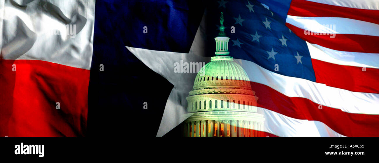Texas Flag and Americas Flag Symbols and Icons Stock Photo - Alamy